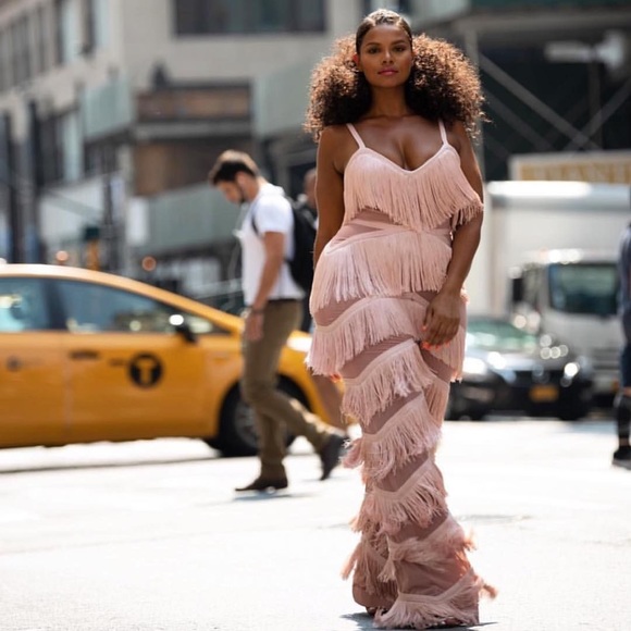 House of CB | Pants & Jumpsuits | House Of Cb Marcella Fringe Jumpsuit ...